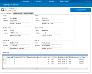 How To Load an 810 Invoice – RDPCrystal EDI Library