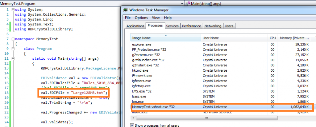 Larger EDI Files And Memory – RDPCrystal EDI Library