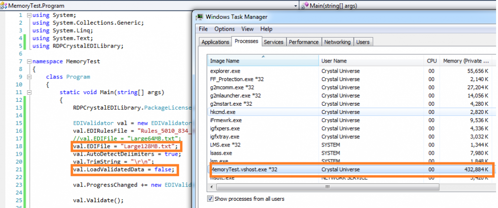 Larger EDI Files And Memory – RDPCrystal EDI Library